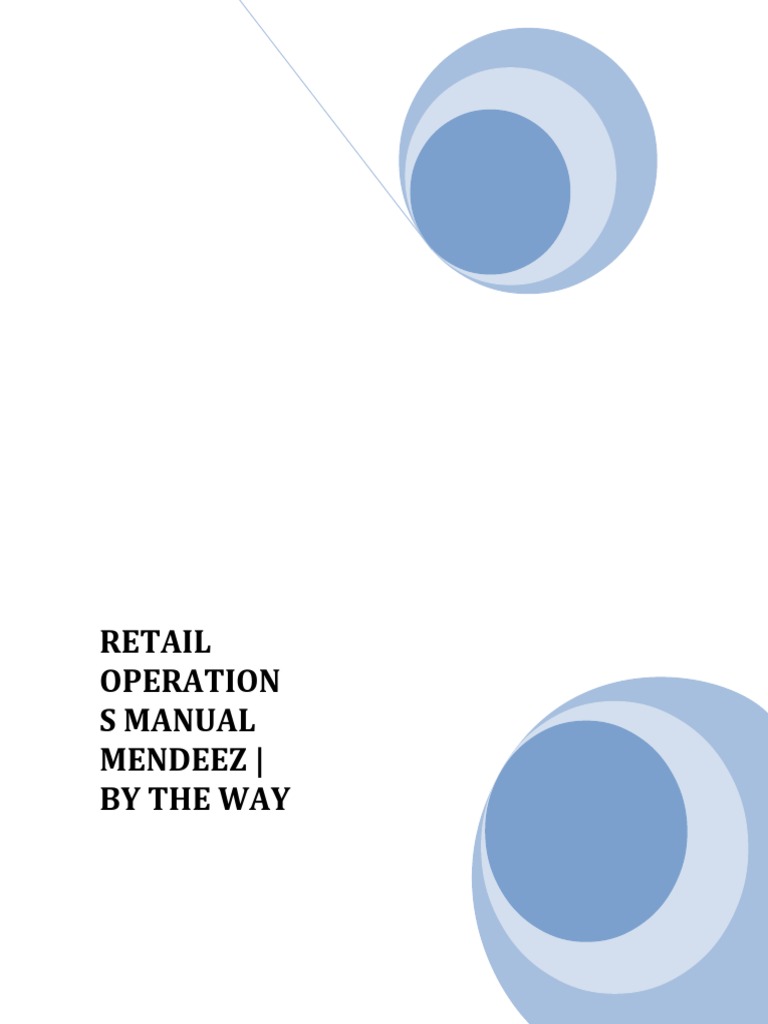 Retail Operations Manual | PDF | Retail | Hygiene