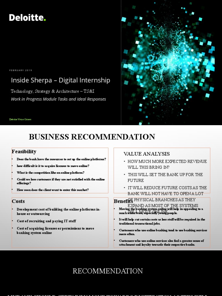 2 Deloitte TSI - Virtual Internship - Templatev4 | PDF | Banks ...