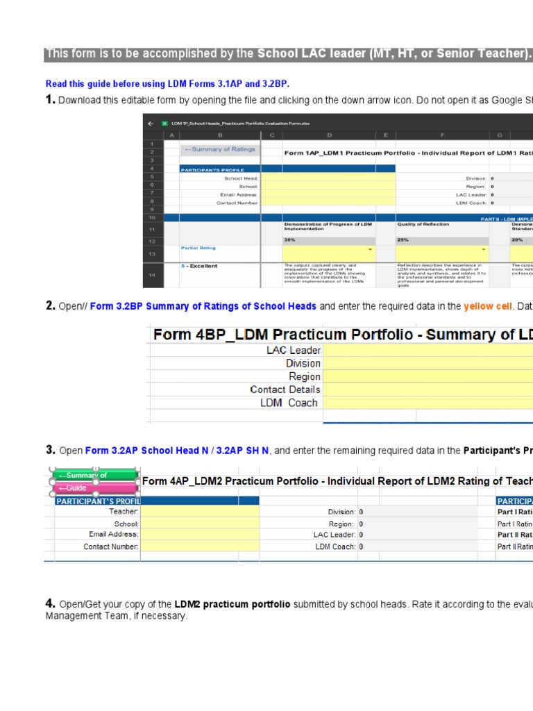 LDM Form 3.2P - Teachers - Practicum Portfolio Evaluation Form3 | PDF | Cognition | Computing
