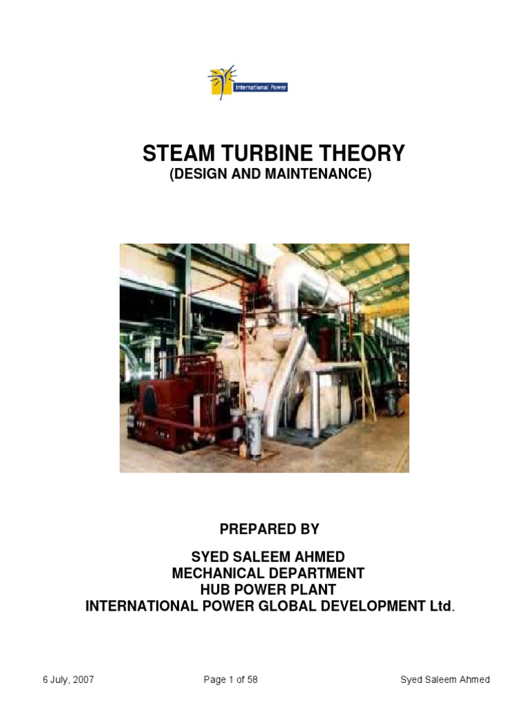 Steam Turbine Theory | Download Free PDF | Bearing (Mechanical) | Pump