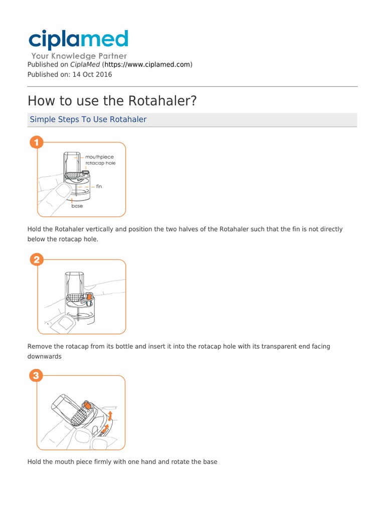 Patient Counselling Rotahaler | PDF