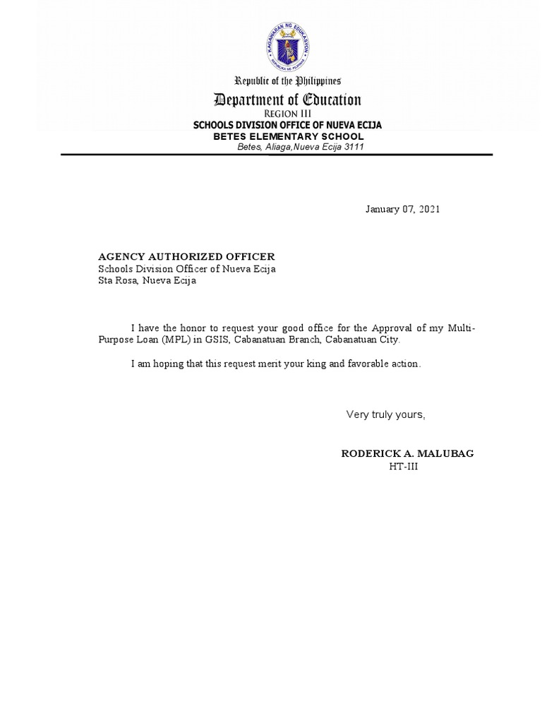 Letter of Approval | PDF