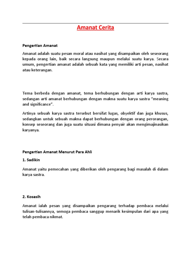 Amanat Cerita | PDF | Filsafat | Puisi