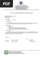 Activity Completion Report: 1 Slac (School Learning Action Cell) Session | PDF | Reading ...