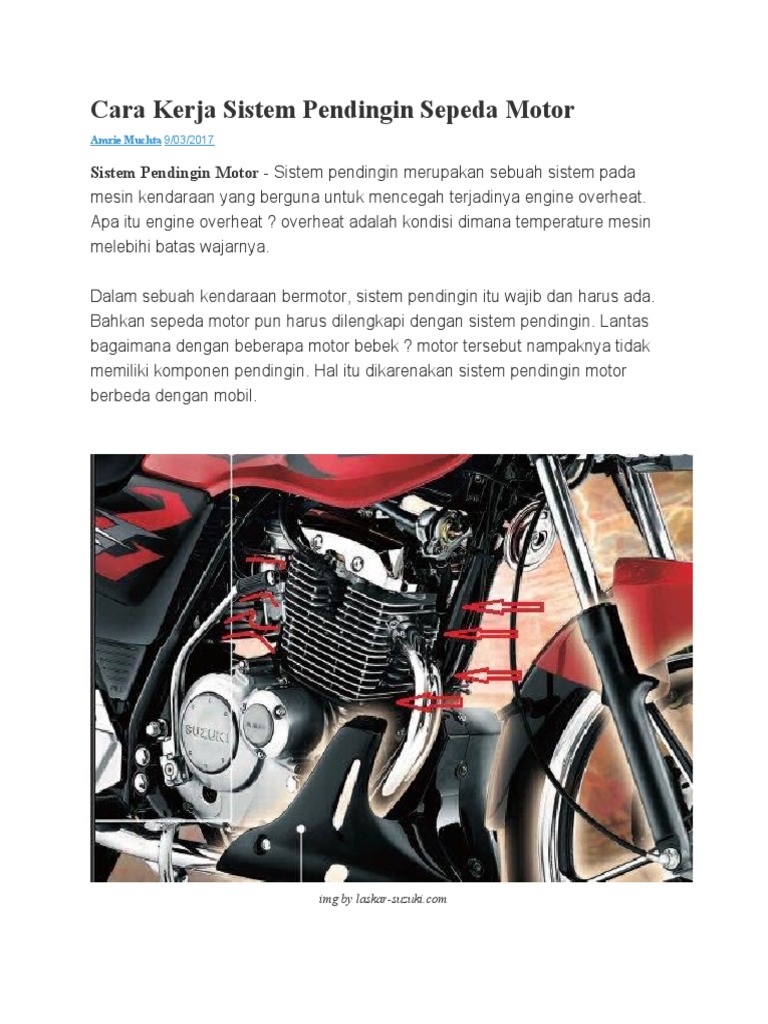 Cara Kerja Sistem Pendingin Sepeda Motor | PDF
