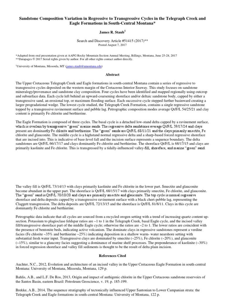 Eagle Formation | PDF | Stratigraphy | Sandstone