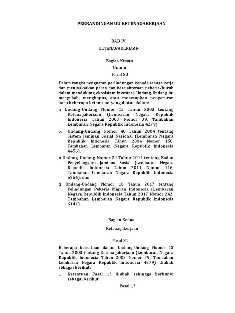 Uu Cipta Kerja Revisi Pdf