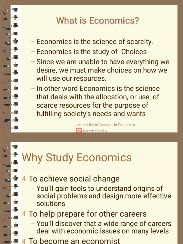What is Economics? The Science of Scarcity & Choice | PDF | Economics ...