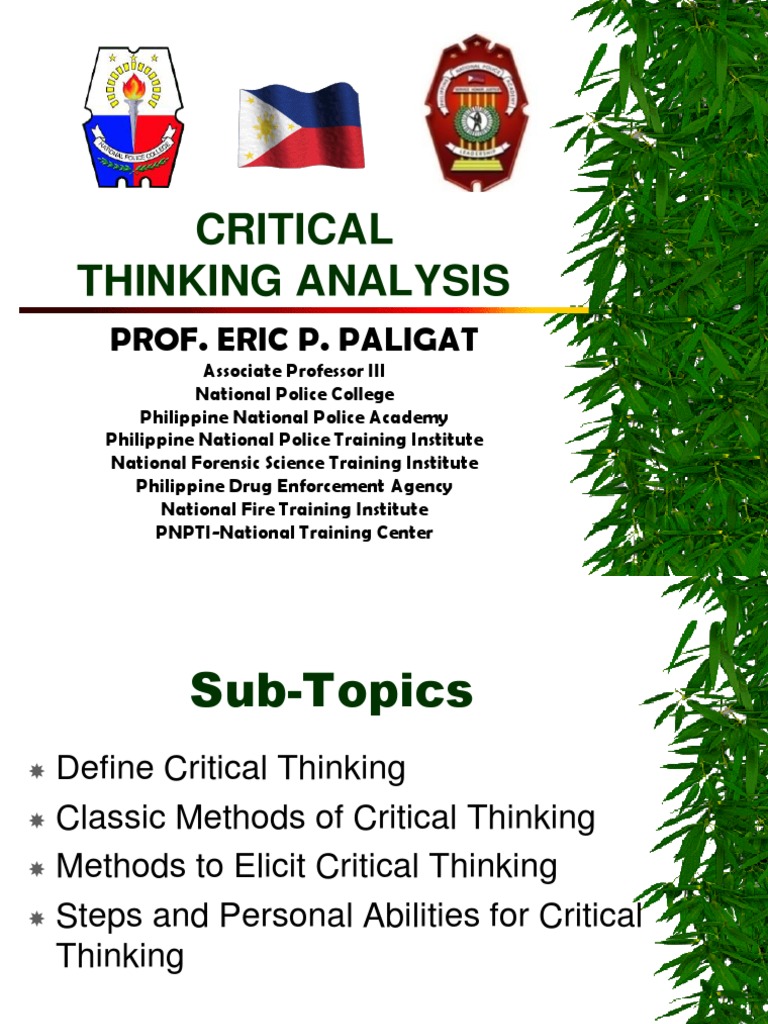 Critical Thinking Analysis | PDF | Critical Thinking | Thought