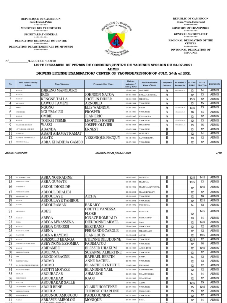 Admis Juillet 2021 Ok | PDF
