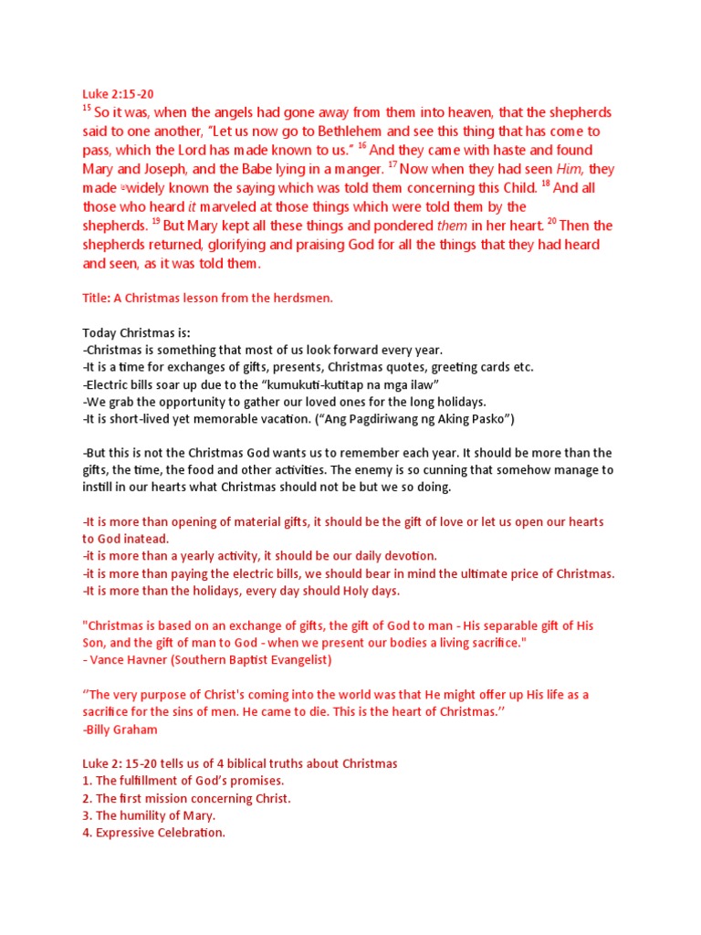 Christmas Message | PDF | Jesus | Christmas