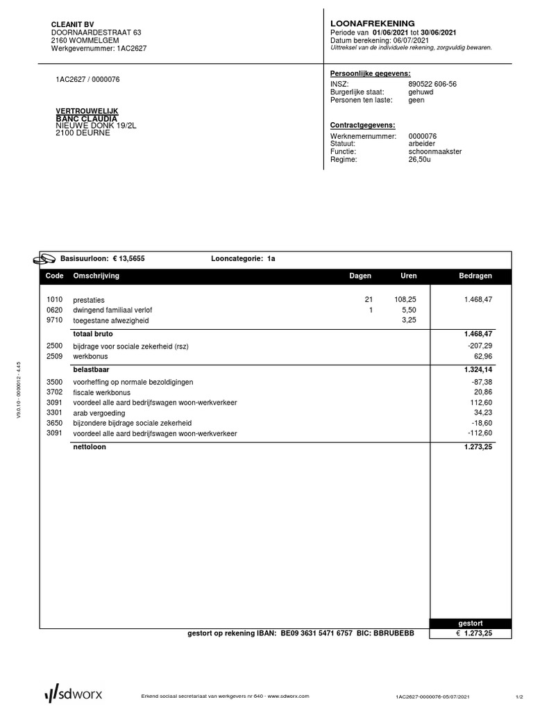1AC2627 20210705 Loonbrief 0000076 | PDF