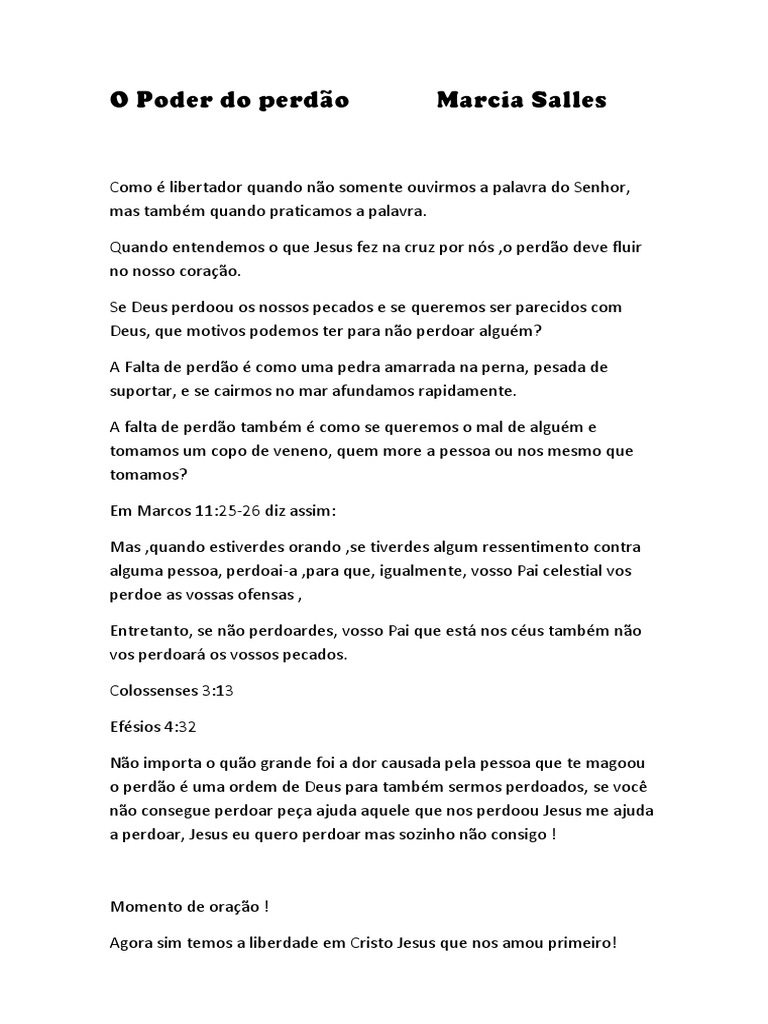 O Poder Do Perdão | PDF