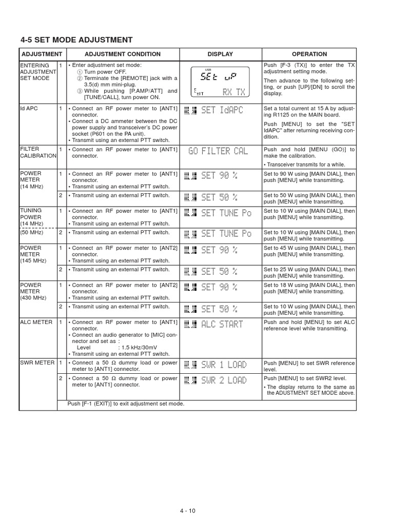 Icom IC-706MKII G Set Mode Guide | PDF | Radio | Wireless