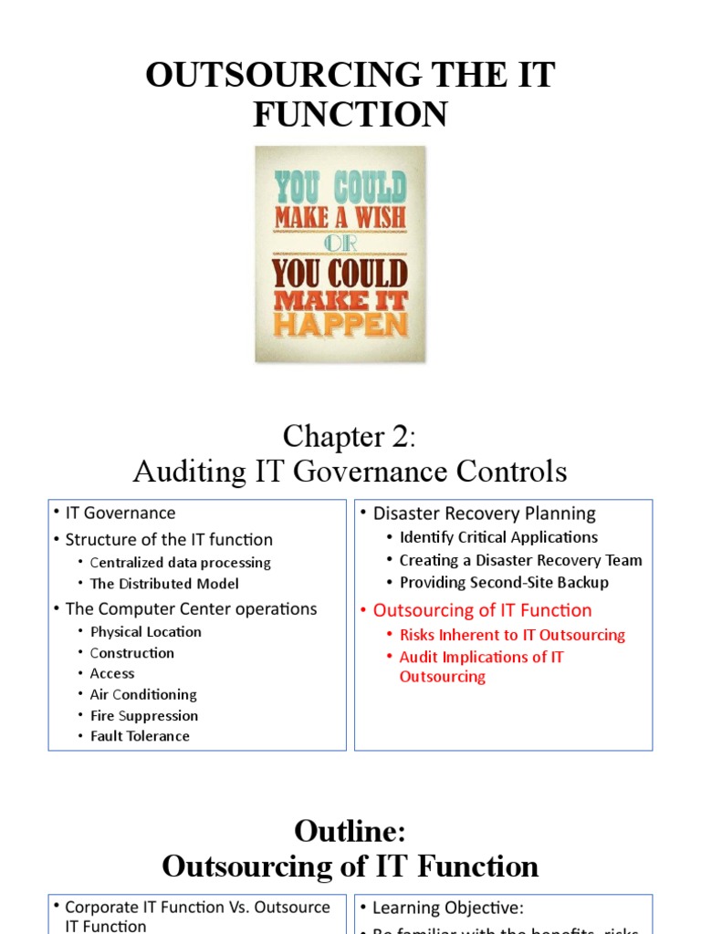 Lesson B - 4 Ch02 Outsourcing The IT Function | PDF | Outsourcing | Audit