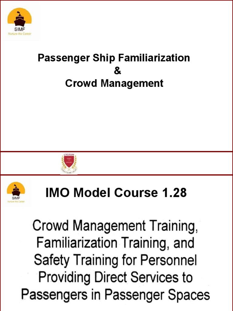 Passenger Ship Familiarization & Crowd Management | PDF | Ships | Water ...