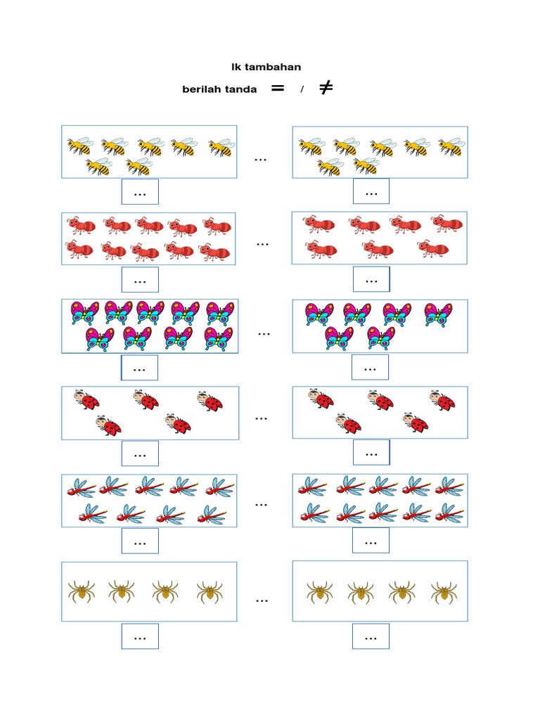 Memberi Tanda Sama Dengan Dan Tidak Sama Dengan | PDF
