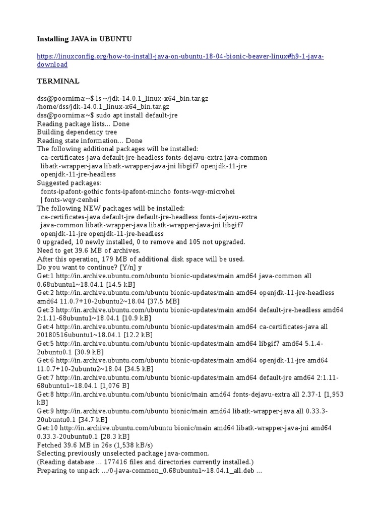 A Step-by-Step Guide to Installing Java on Ubuntu 18.04 LTS | PDF ...
