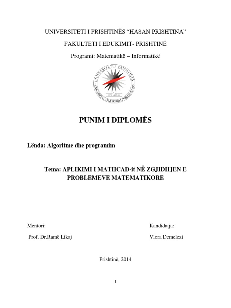 Punim Diplome Aplikimi I Matchad Ne Zgjedhjen e Problemeve Matematikore ...