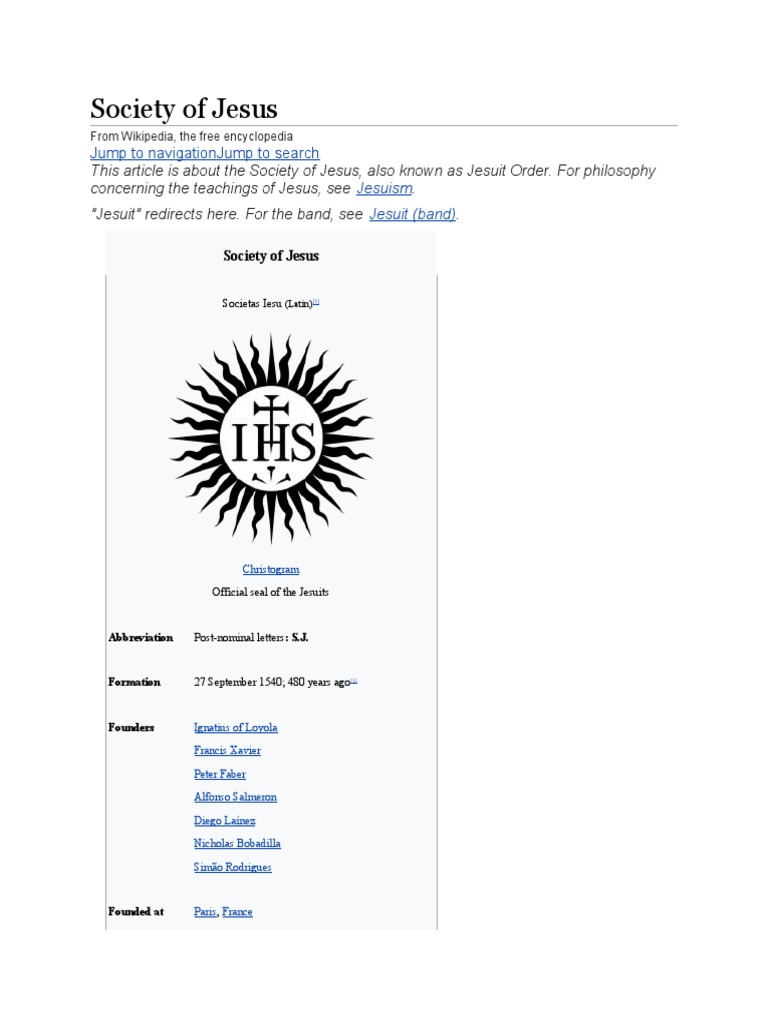 Society of Jesus | Download Free PDF | Society Of Jesus | Ignatius Of ...
