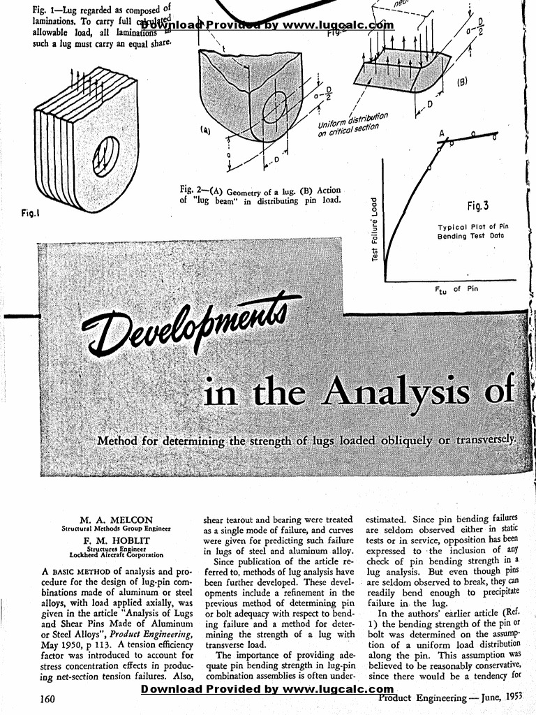 Lug Design and Analysis Methods | PDF | Strength Of Materials | Yield ...