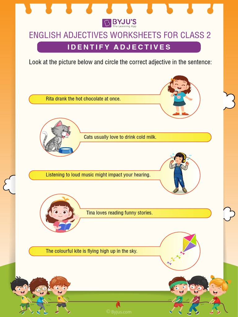 Adjective Worksheet For Class 2 | PDF
