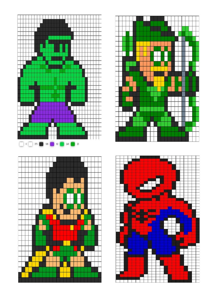 Pixel Art Super Heros | PDF