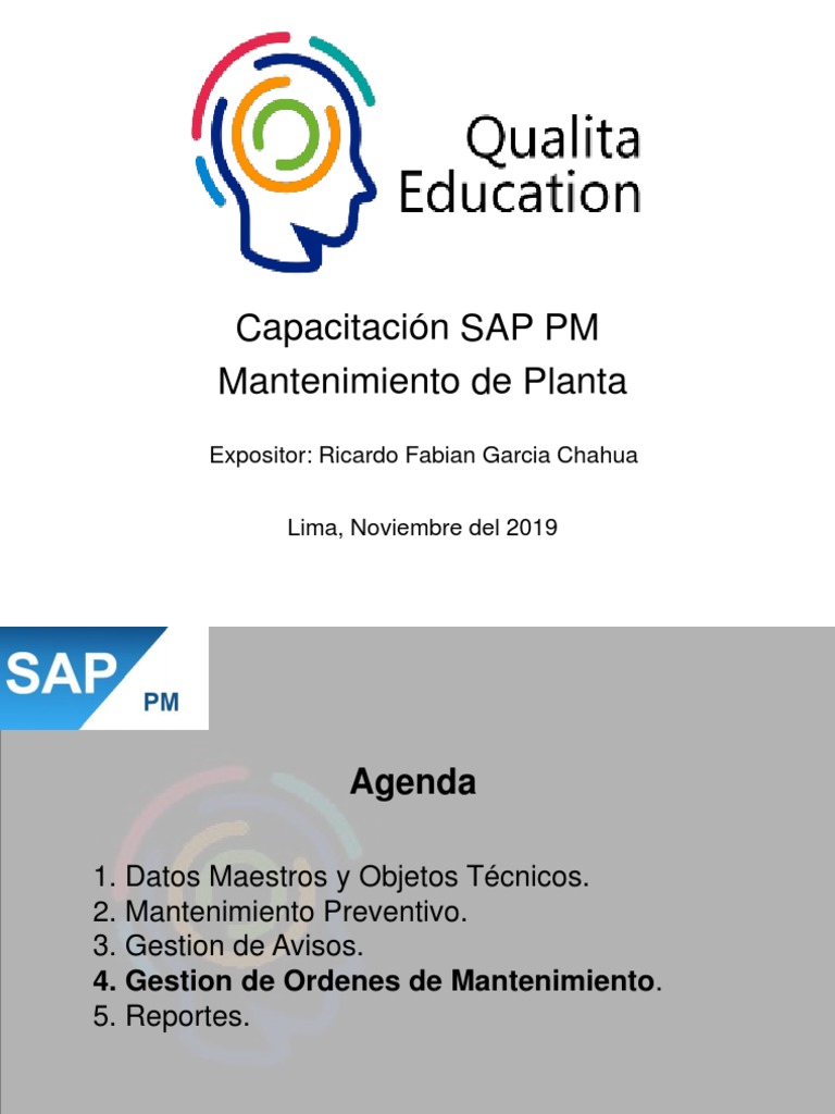 Modulo Sap PM Ordenes | PDF | Planificación