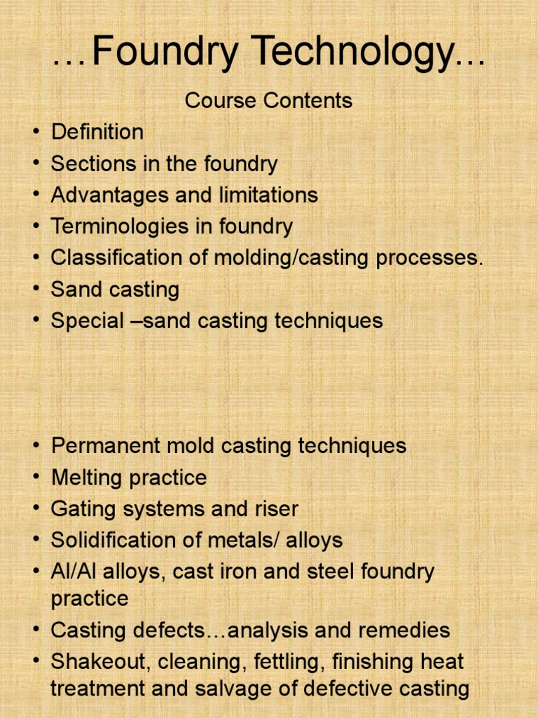 Introduction ..Foundry | PDF | Foundry | Casting (Metalworking)