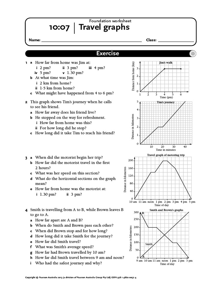 10:07 Travel Graphs: Exercise | PDF | Speed | Mechanics