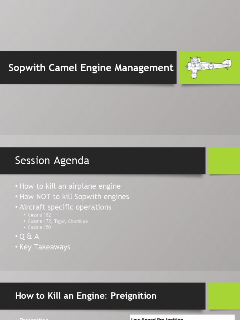 Sopwith Camel Flying Club Engine Operation | PDF | Combustion | Propulsion