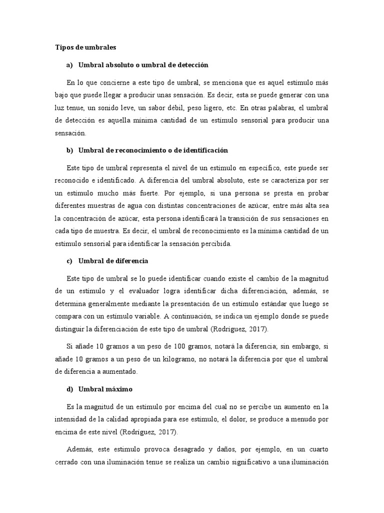 Tipos de Umbrales | PDF