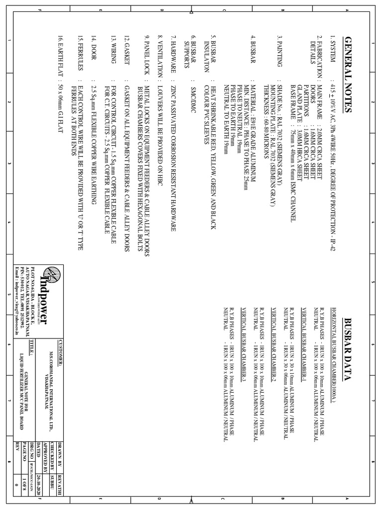 Liquid Fertlizer & VFD Panel Board Drawings | Download Free PDF ...