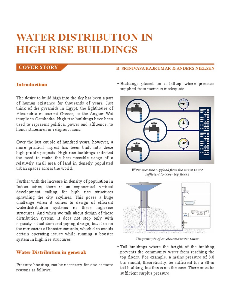 Water Distribution in High Rise Buildings: Cover Story | PDF | Pump | Water