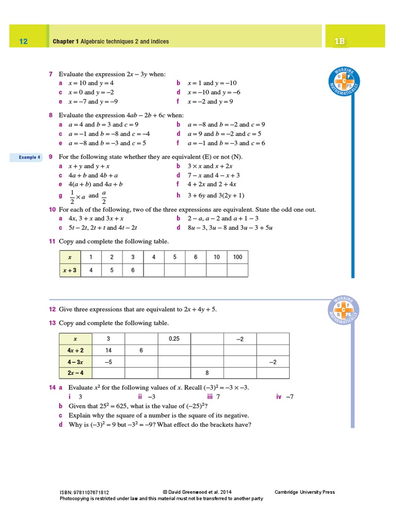 Maths Y8 2 | PDF | Mathematics | Algebra