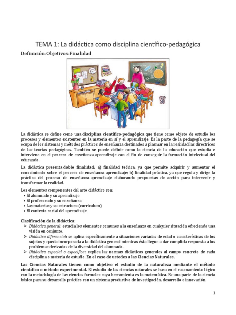TEMA 1. La Didactica Como Disciplina Cientifico - Pedagogica 2020 | PDF ... TEMA 1. La Didactica Como Disciplina Cientifico - Pedagogica 2020 | PDF ...