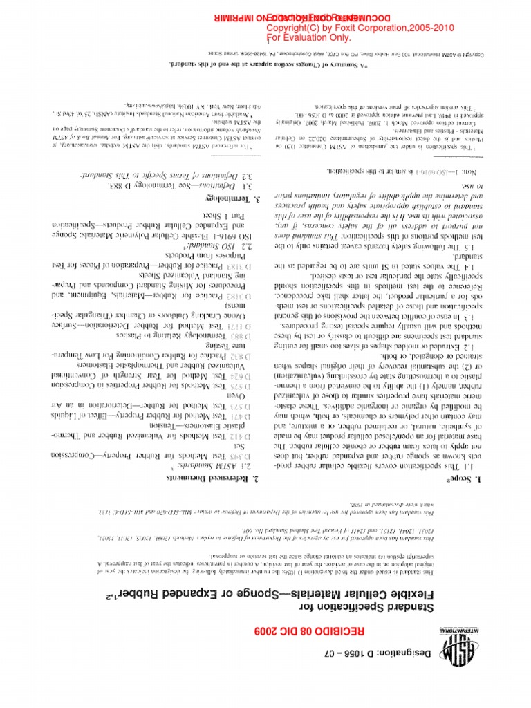 Astm D 1056 07 | PDF