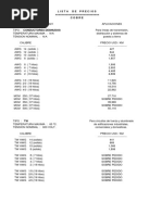 Tablas Tecnicas - Equivalencia Secciones Awg - MM2 | PDF