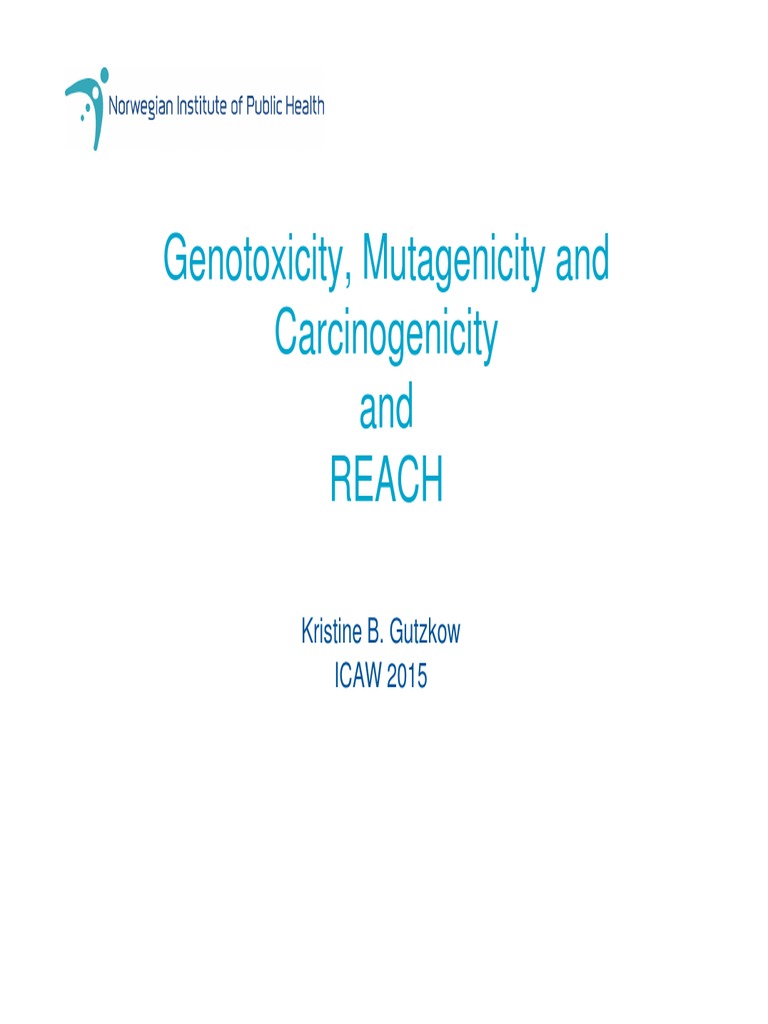 Genotoxicity and REACH Regulations Overview | PDF | Dna Repair | Mutagen
