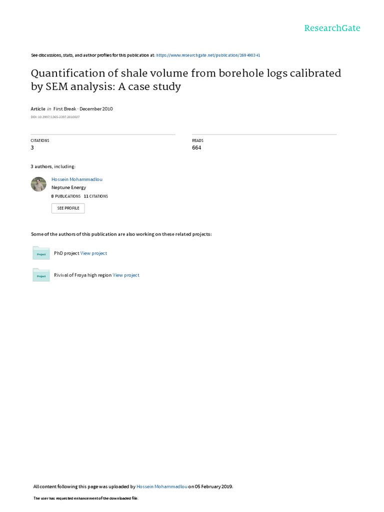 InTech-How Log Interpreter Uses Sem Data For Clay Volume Calculation ...