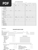 Teacher Health Assessment Form | PDF | Cardiovascular Diseases ...