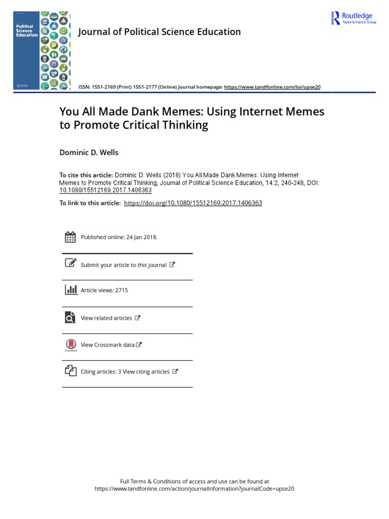 You All Made Dank Memes Using Internet Memes To Promote Critical ...