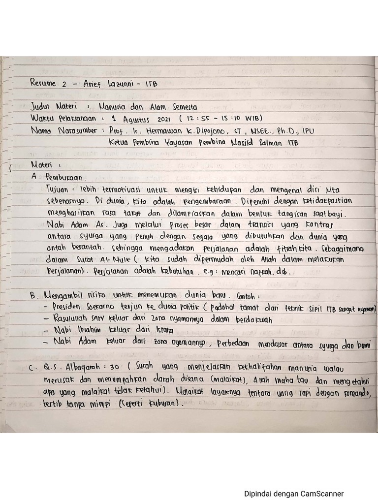 Resume 2 - Arief Lazunni - ITB | PDF