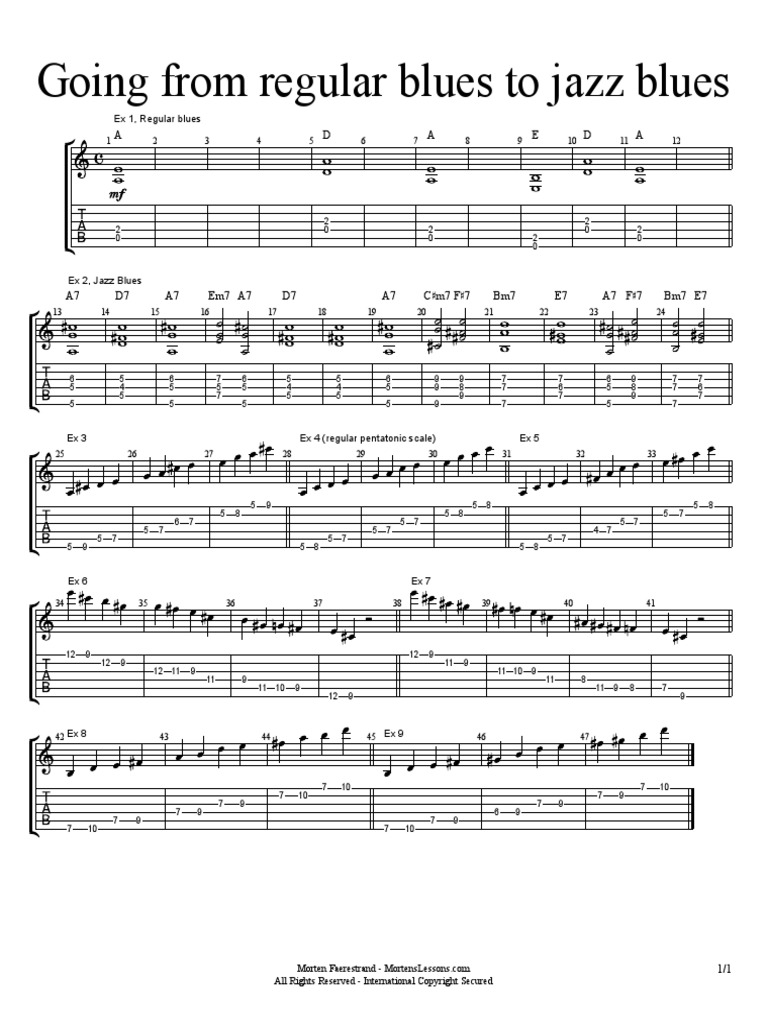 Going From Regular Blues To Jazz Blues | PDF | Music Theory | Elements Of Music