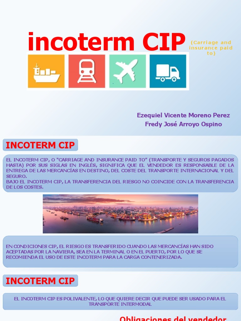 Incoterm CIP: Responsabilidades y Significado | PDF