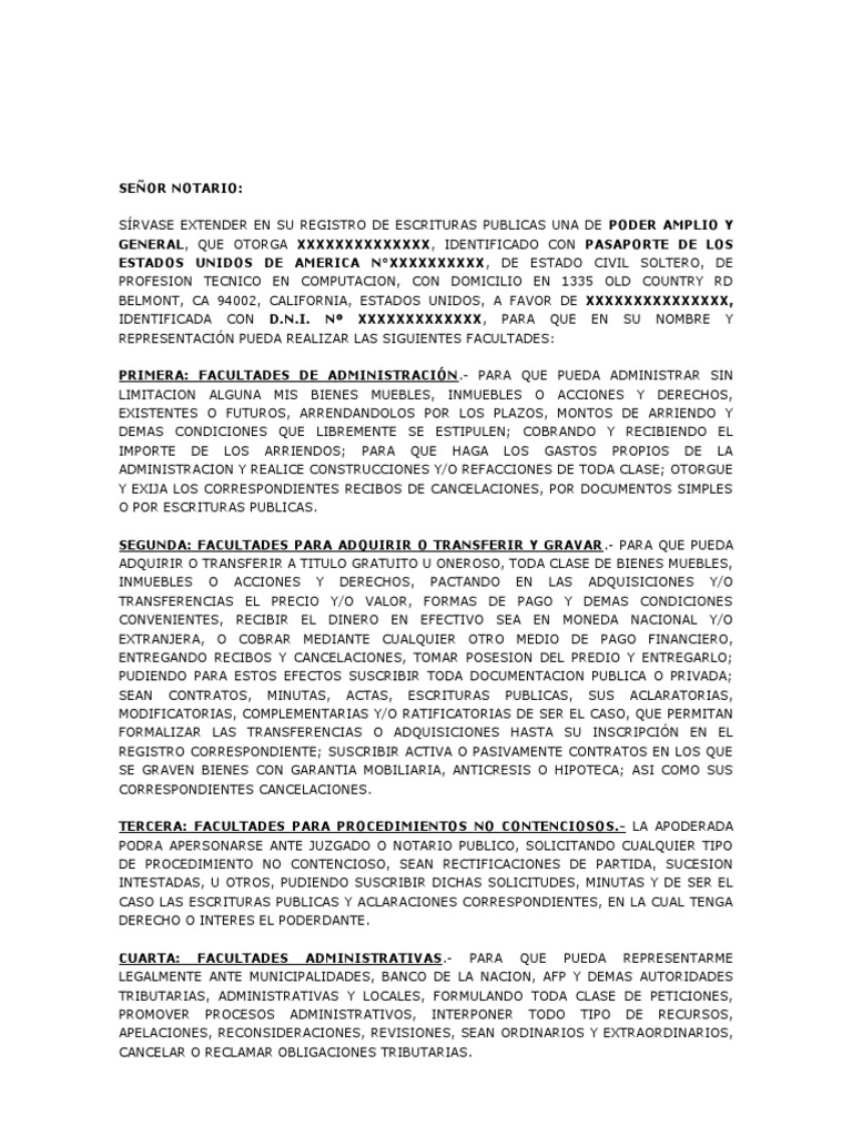 Poder Amplio y General | PDF | Ley procesal | Bancos