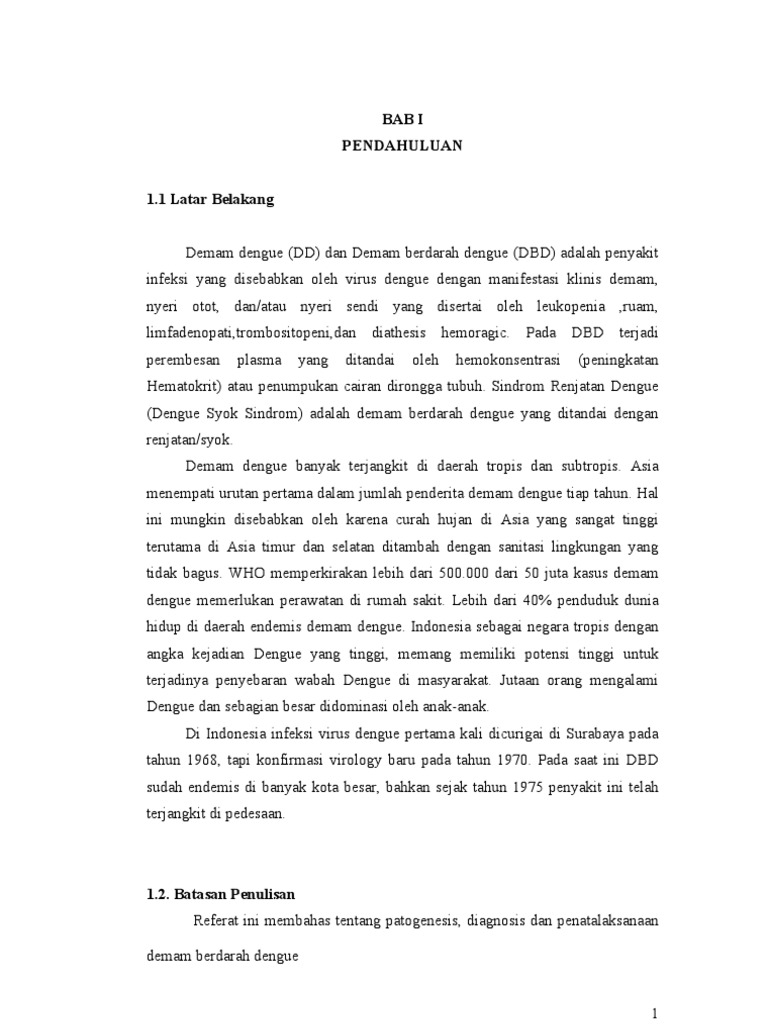 Pendekatan Patogenesis DBD | PDF