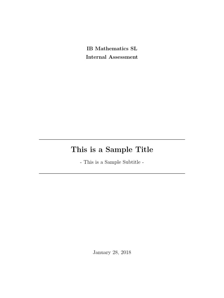 Math IA Template | PDF | Mathematics | Communication