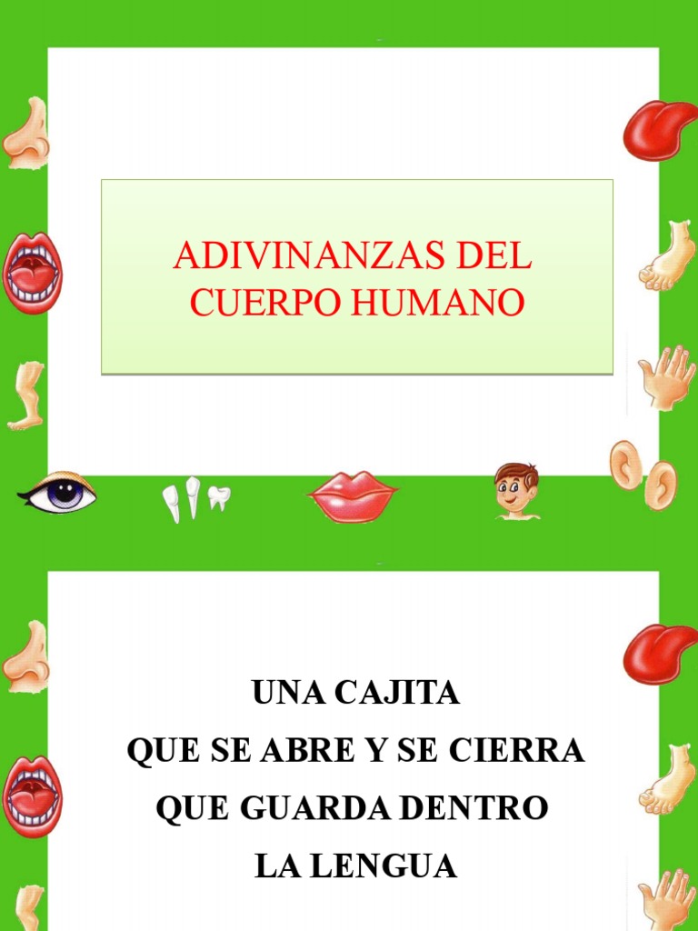 Adivinanzas Cuerpo Humano Pdf