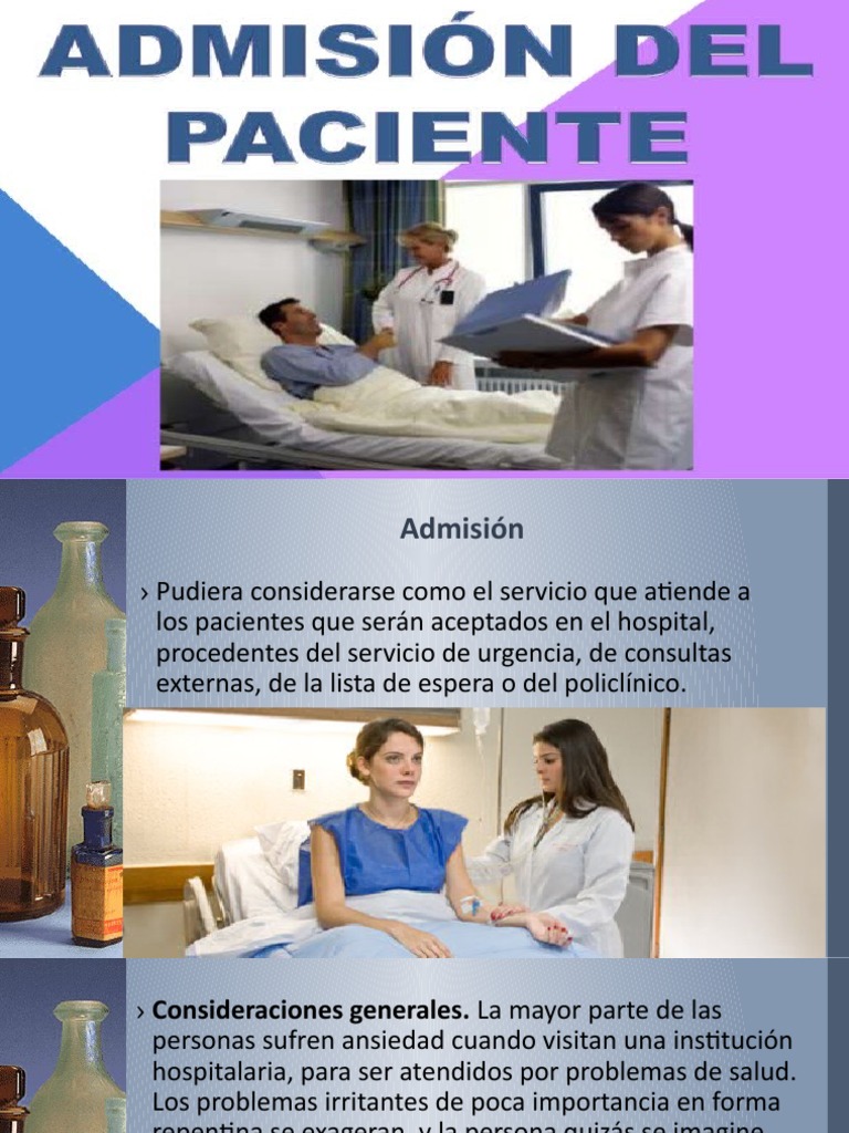 Atención de Enfermería en La Admisión Del Paciente | PDF | Hospital ...